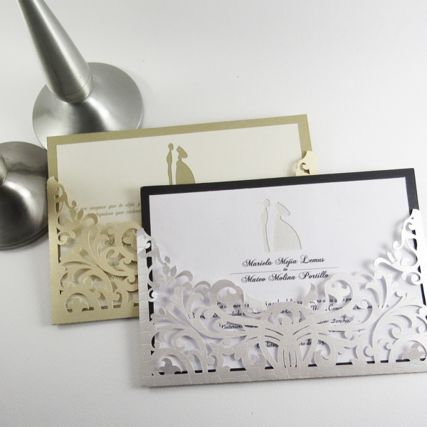 Infold con corte laser en sobre + corte de silueta de novios – Elite ...